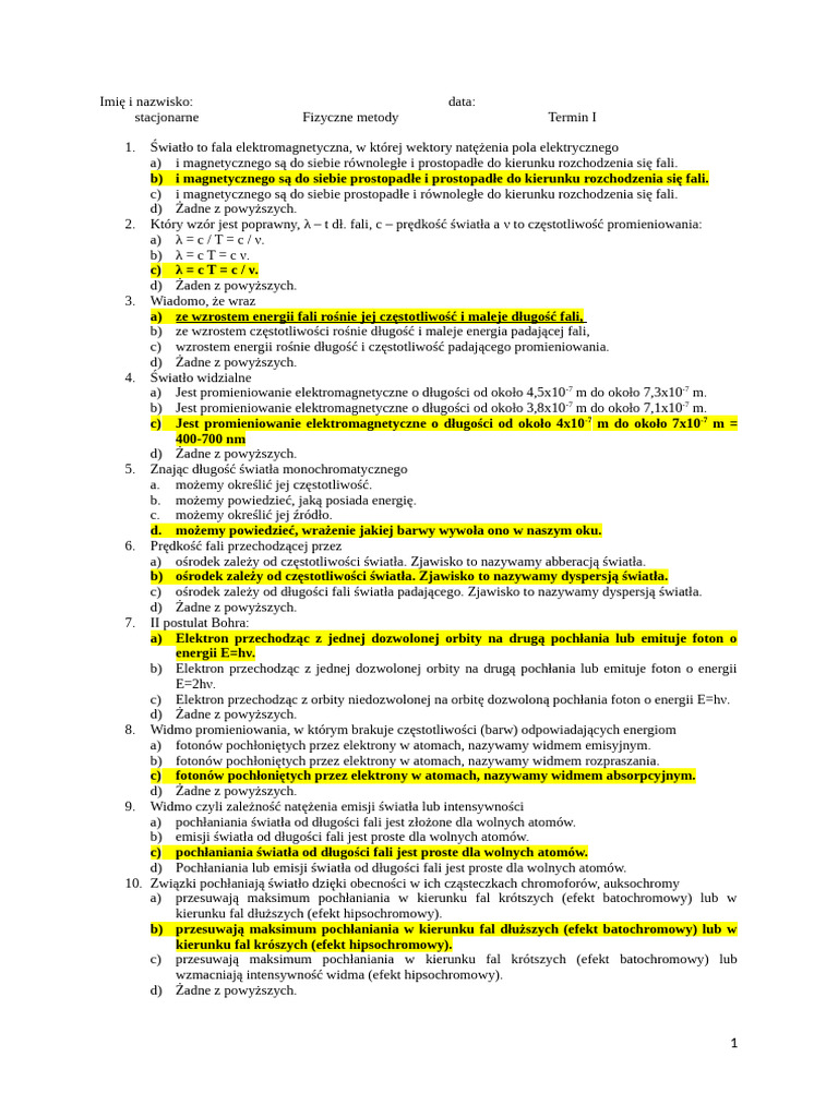 Przykładowe Pytania | PDF