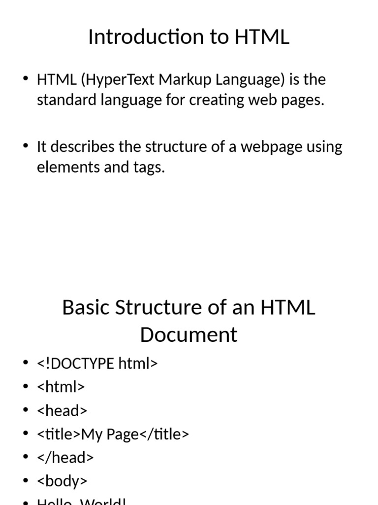 HTML Basics To Advanced | PDF