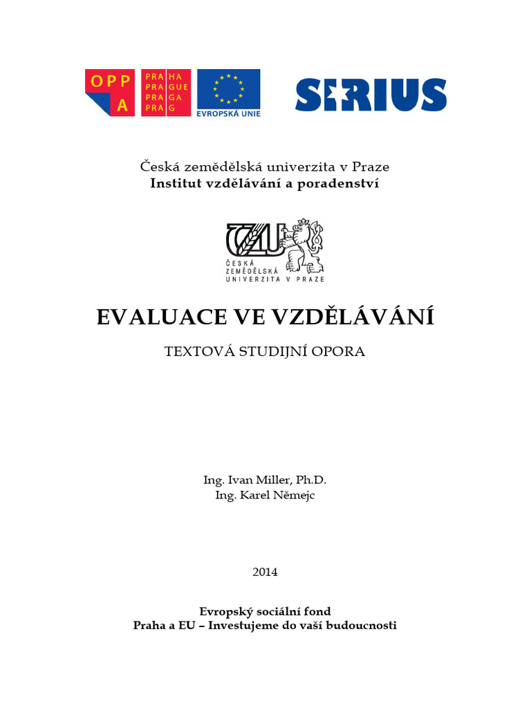 Evaluace Vzdelavani SIRIUS2014 | PDF