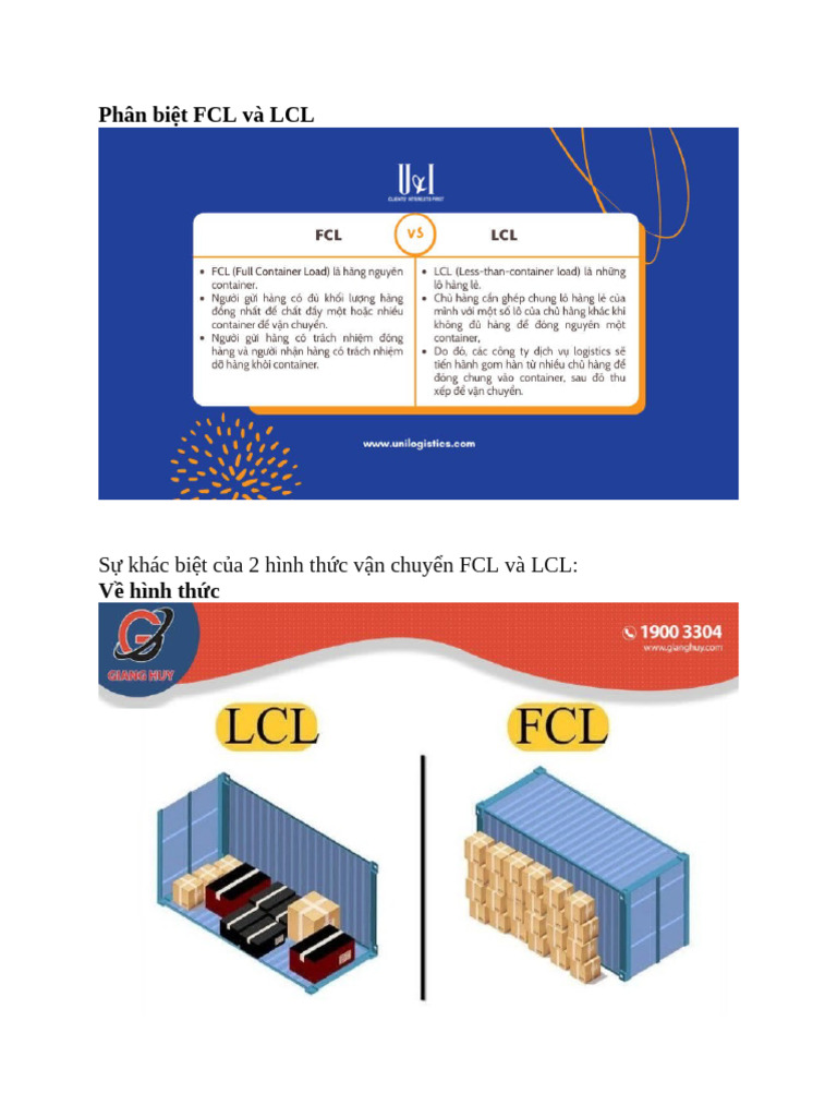 Phân biệt FCL và LCL | PDF