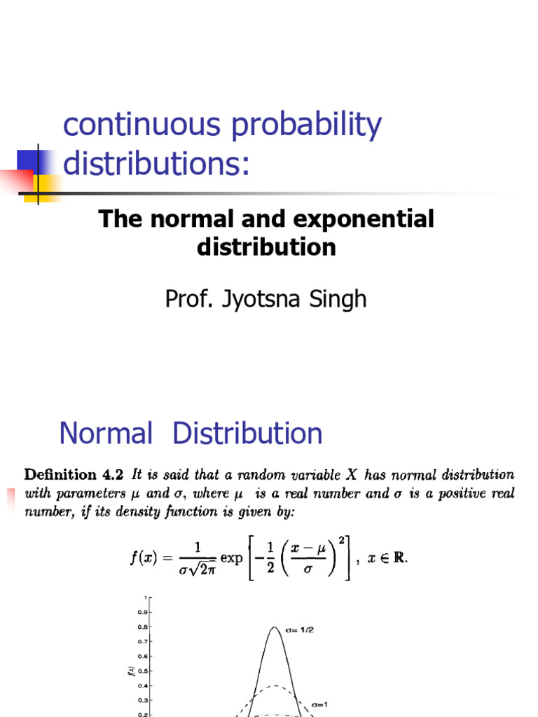 Gaussian Prob Distributions (Continuous) | PDF | Normal Distribution | Probability Distribution