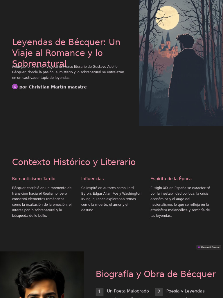 Leyendas de Becquer Un Viaje Al Romance y Lo Sobrenatural | PDF | Leyendas | Romanticismo