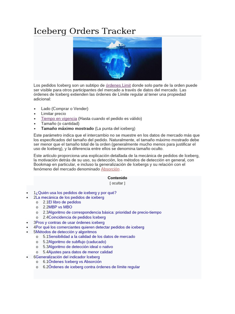 Guía de Órdenes Iceberg en Trading | PDF | Algoritmos | Mercado (economía)