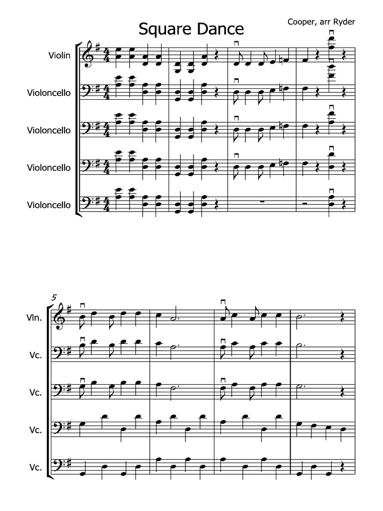 Square Dance For Strings | PDF