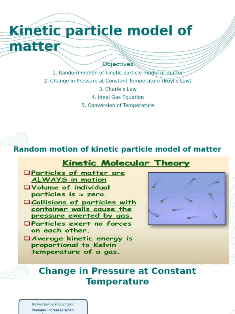Kinetic Particle Model of Matter | PDF