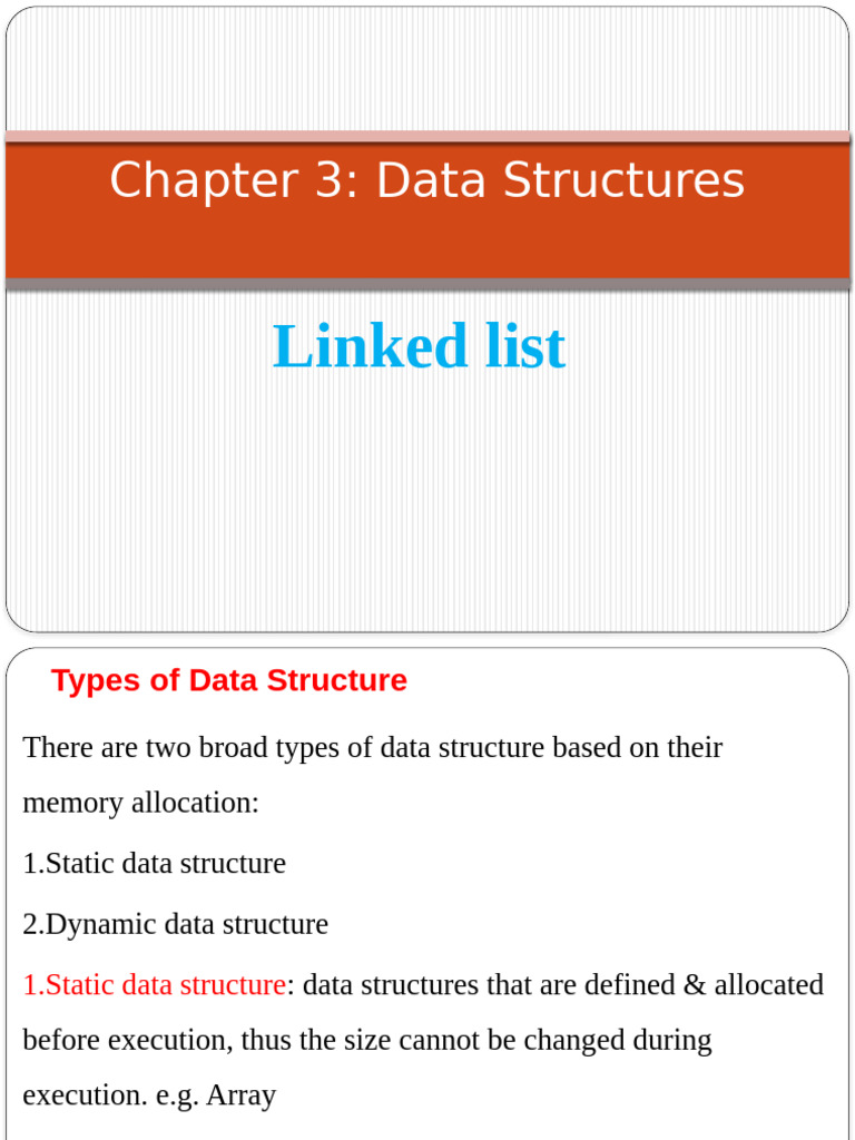 Chapter 3 Part One Linked List | PDF | Pointer (Computer Programming) | Computing
