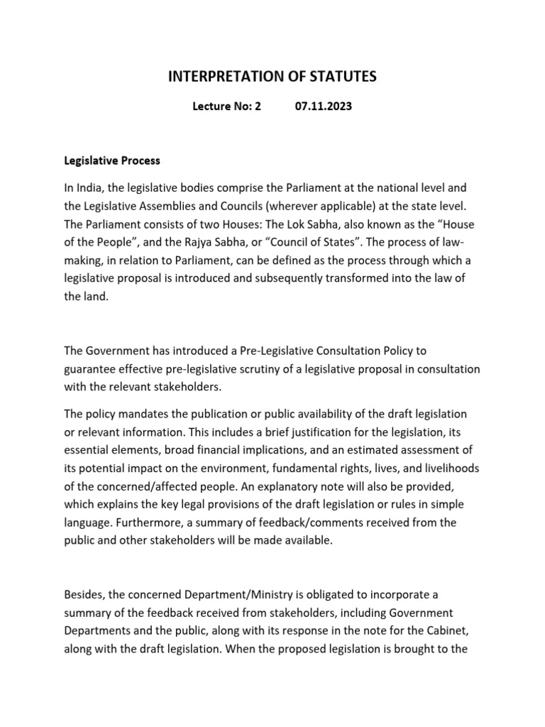 Legislative Process | PDF