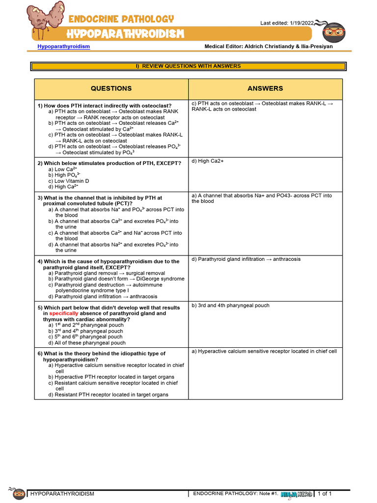 Hypoparathyroidism Causes, Pathophysiology, Clinical Features ...
