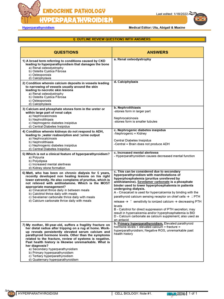 Hyperparathyroidism Causes, Pathophysiology, Clinical Features ...