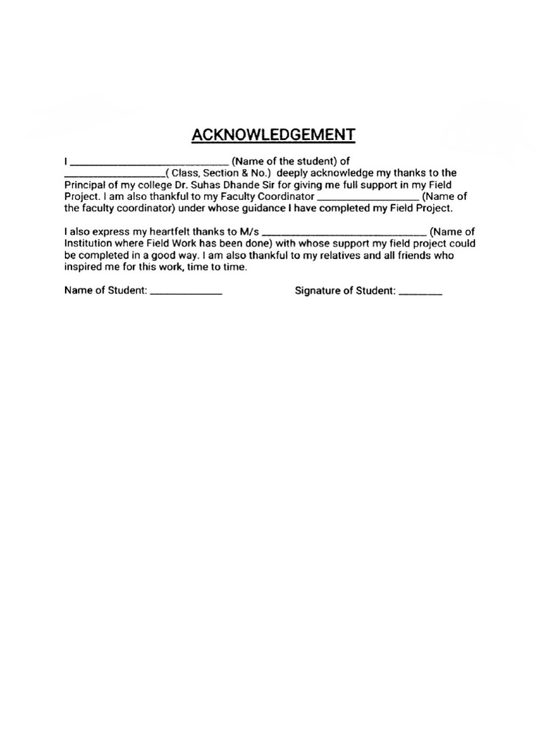 Acknowledgement | PDF