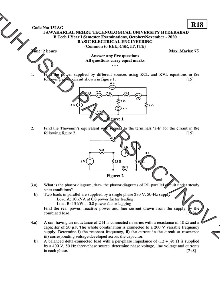 BEE Question papers | PDF