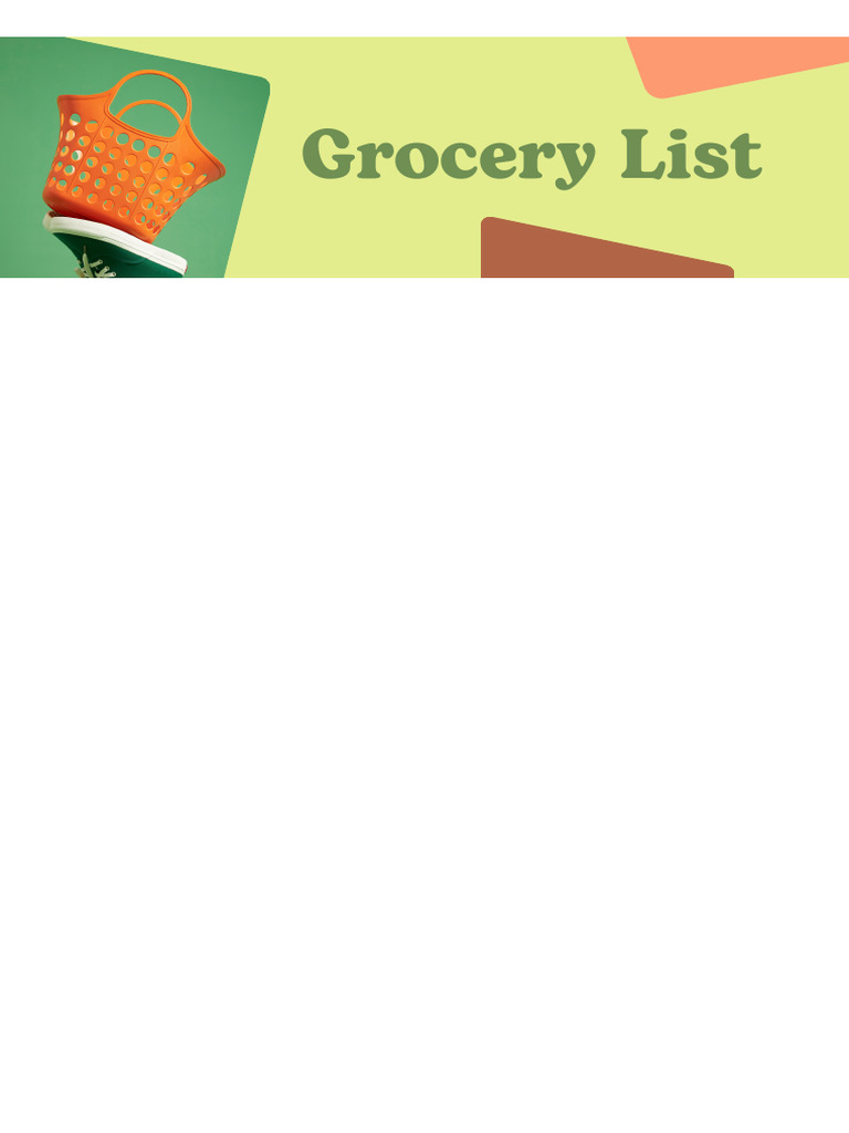Grocery List Doc | PDF