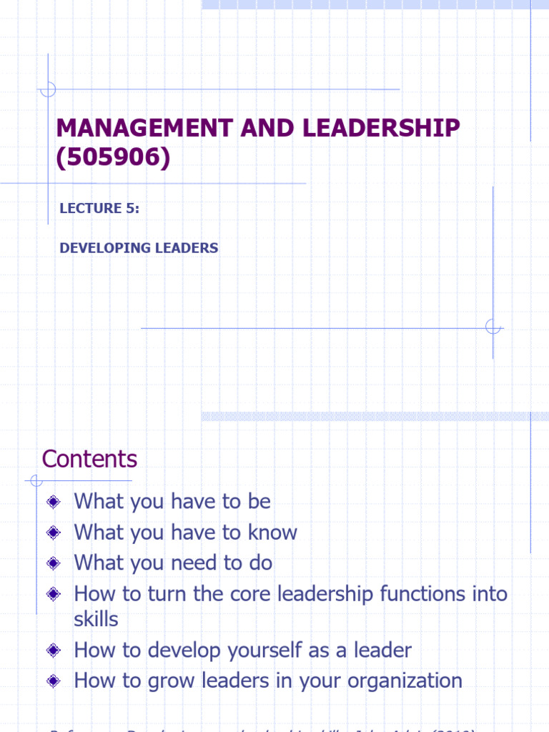 Developing Leadership Skills Checklist | PDF | Mentorship | Leadership