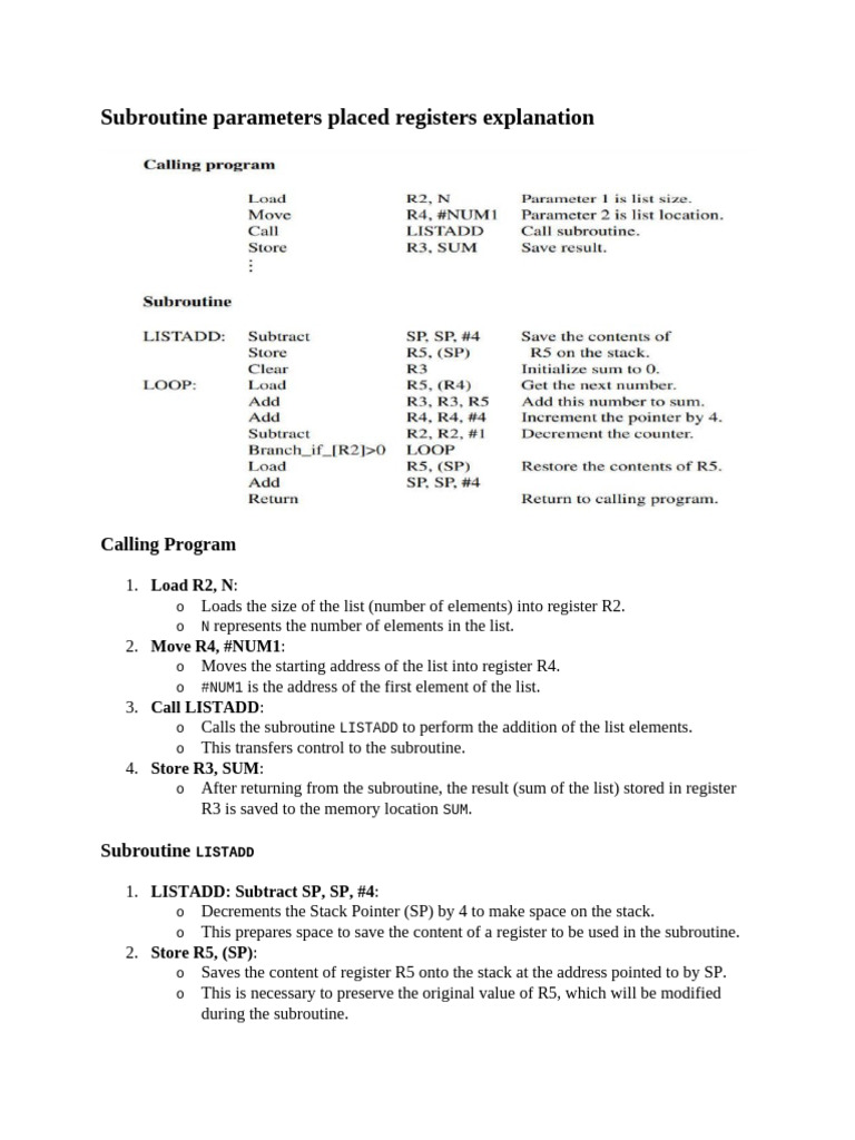 Subroutine Parameter Explanation Pdf Pointer Computer Programming