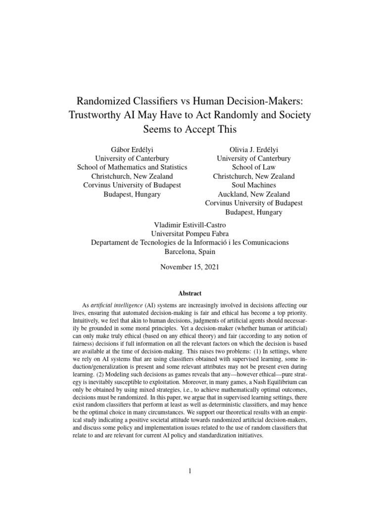 Randomized Classifiers | PDF | Machine Learning | Artificial Intelligence