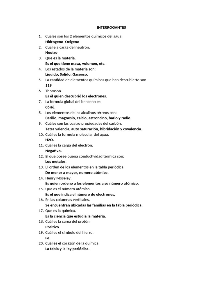 INTERROGANTES | PDF