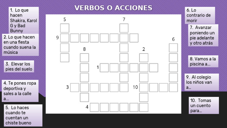 Crucigrama Verbos | PDF