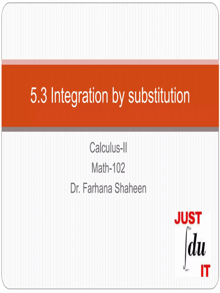 Substitution | PDF