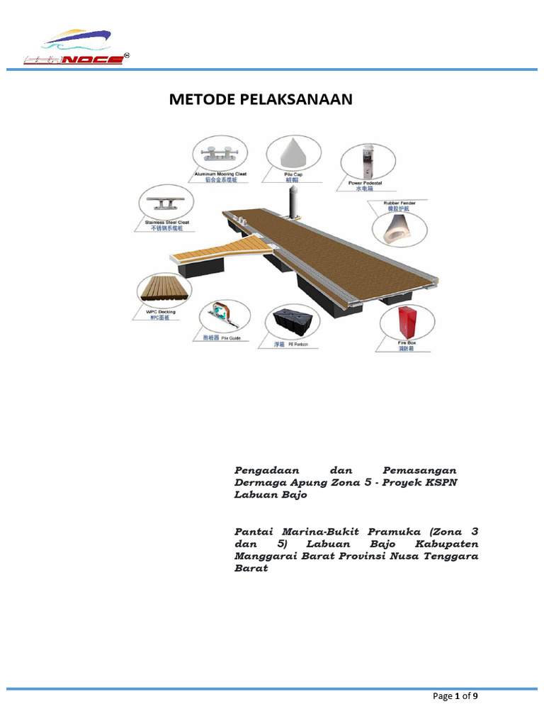 Metode Pelaksanaan Dermaga Apung | PDF
