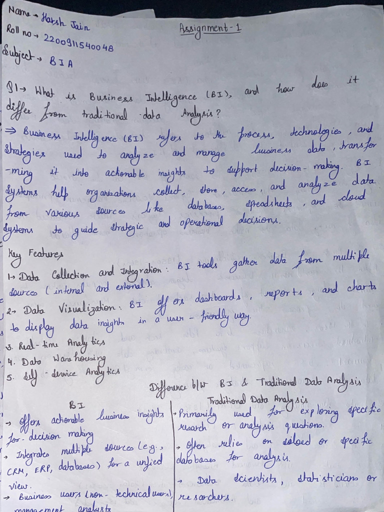 BIA ASSIGNMENT 1 | PDF