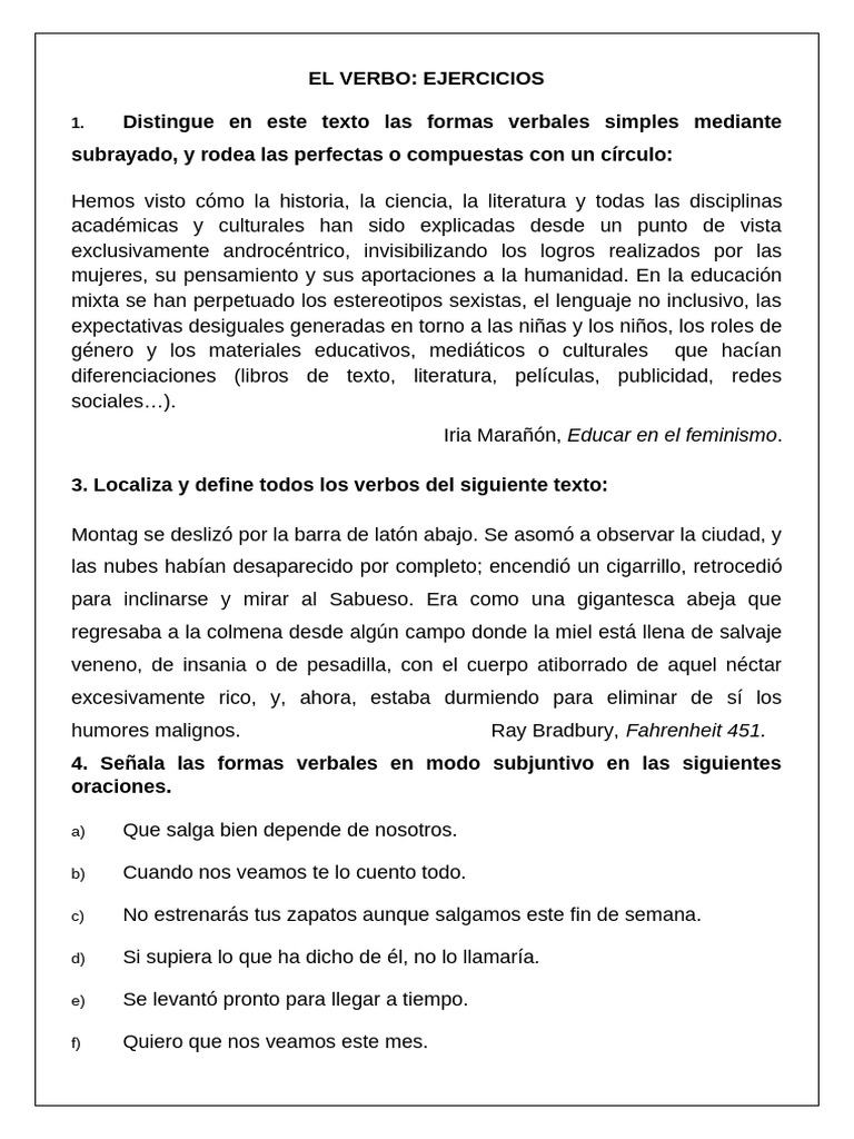 El-Verbo Tiempo y Modo | PDF