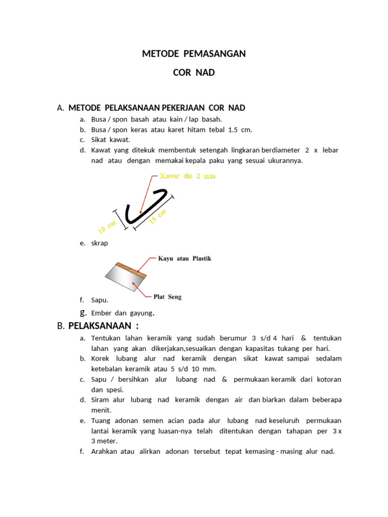 Metode Pemasangan | PDF