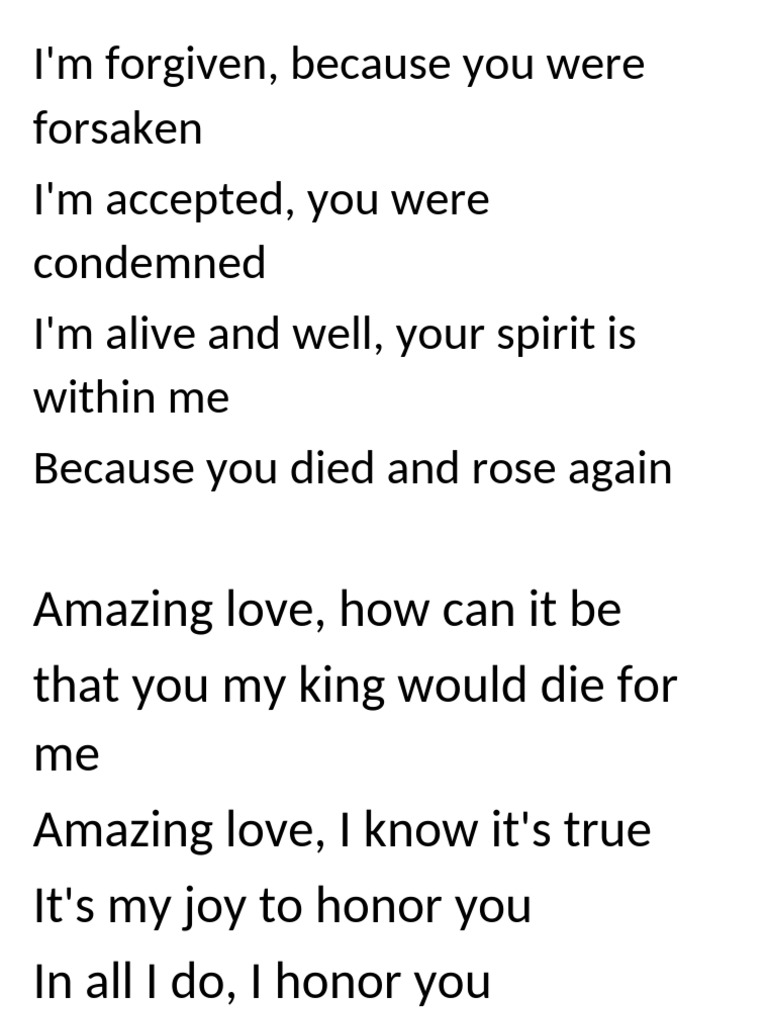 Amazing Love | PDF