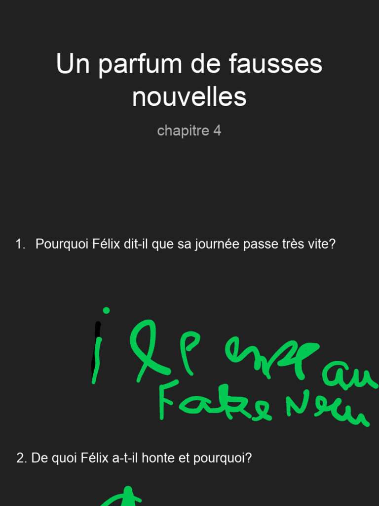 Modifié - Félix Lacoursière - Un Parfum de Fausses Nouvelles Chapitre 4 ...