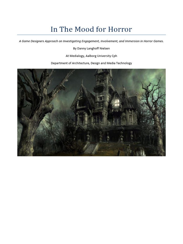 Engagement in Horror Game Design | PDF | Methodology | Qualitative Research