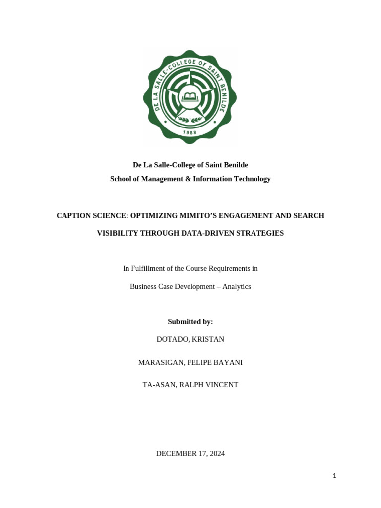 BIBASE Final Output - Group 1 | PDF | Search Engine Optimization ...