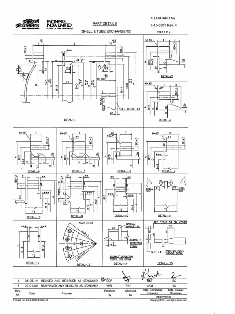 Eil S&T Std. Dwg. | PDF | Metals | Materials