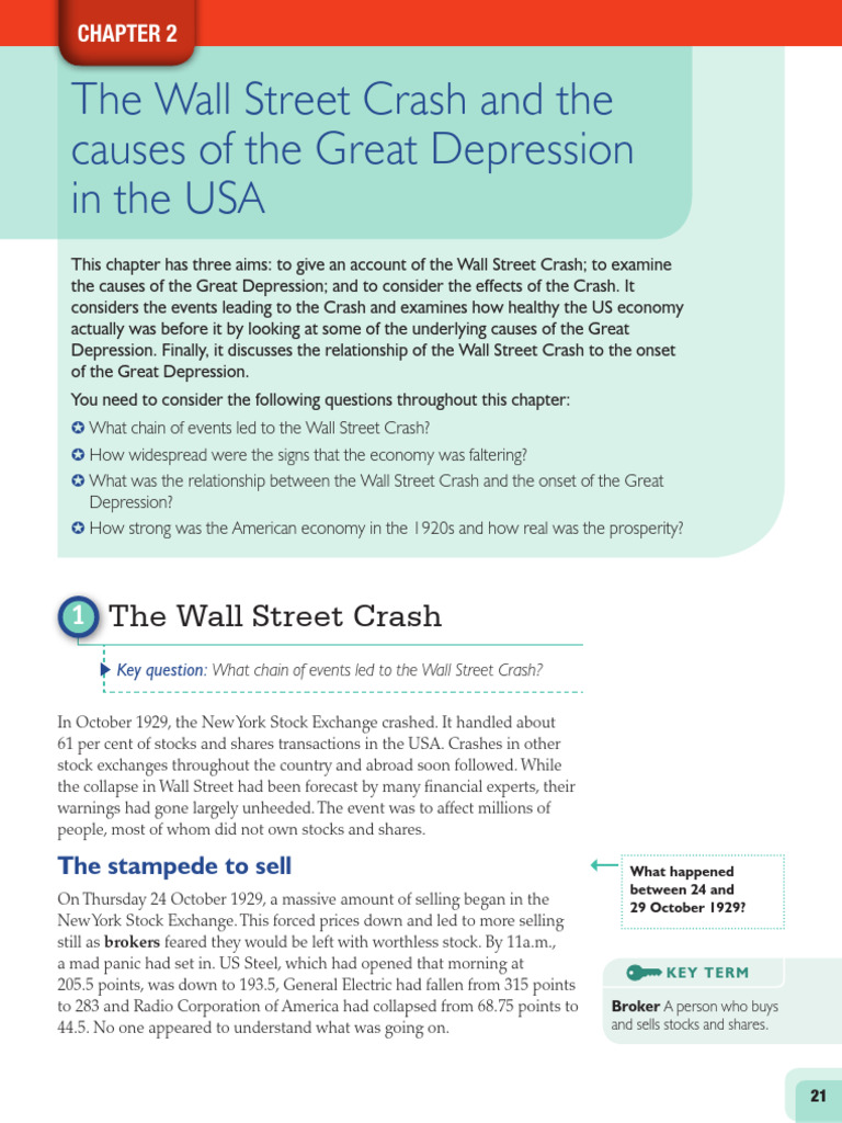 The Crash and Its Effects | PDF | Wall Street Crash Of 1929 | United ...