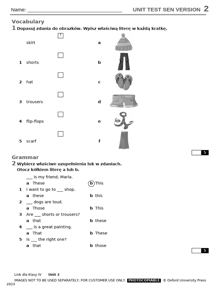 Link IV Unit 2 SEN Test | PDF