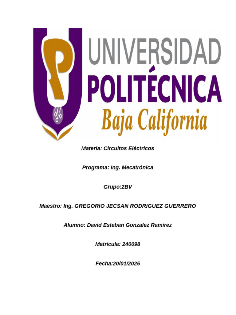 #1 Conceptos Básicos de Circuitos Eléctricos | PDF | Capacidad | Corriente eléctrica