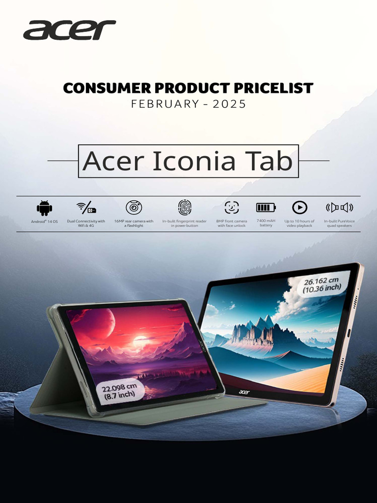 Acer Consumer Price List Feb 2025 | PDF | Computing | Computer Engineering