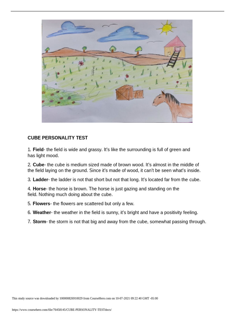 Cube Personality Test | PDF