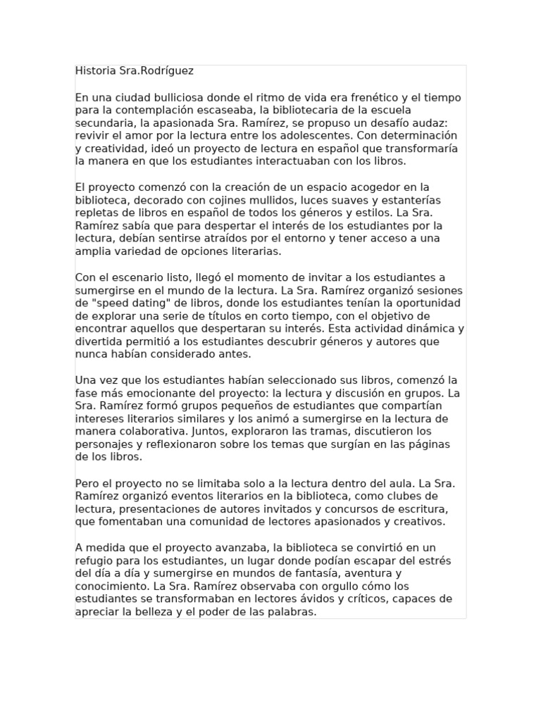 Proyecto de Lectura en Español Escolar | PDF