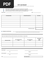 Petty Cash Request Form Fillable | PDF