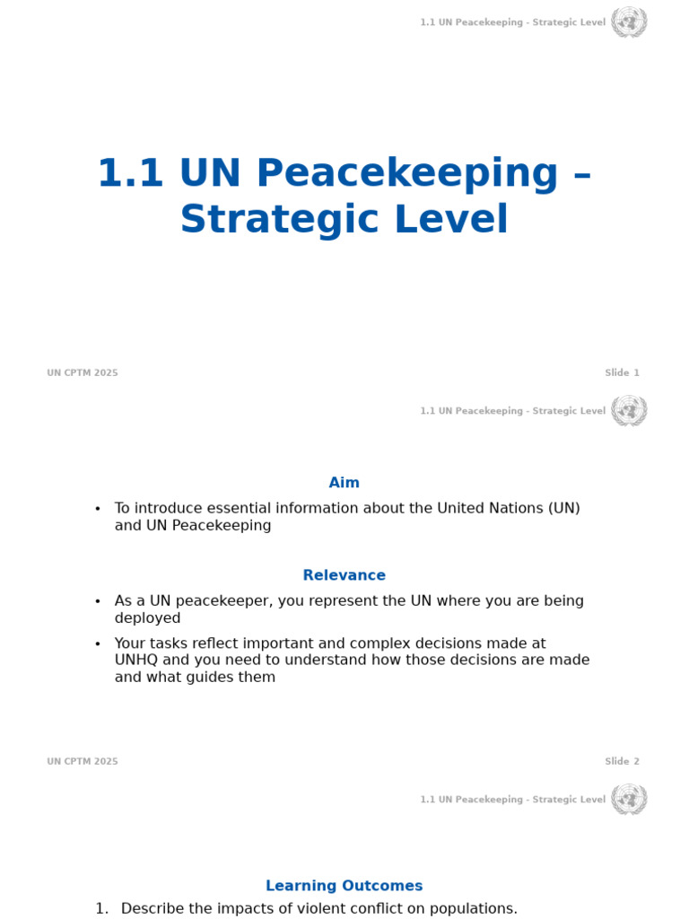 UN Peacekeeping: Key Organs Overview | PDF | United Nations ...