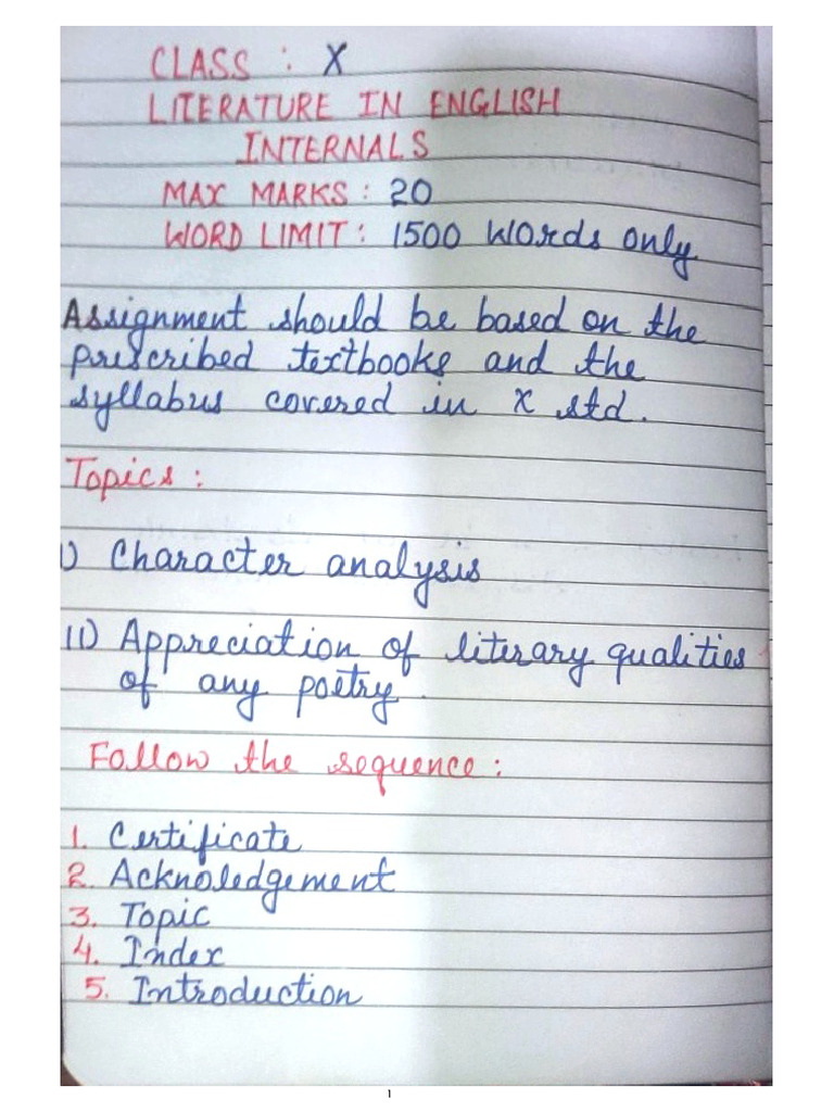 English Literature Project - 3 | PDF