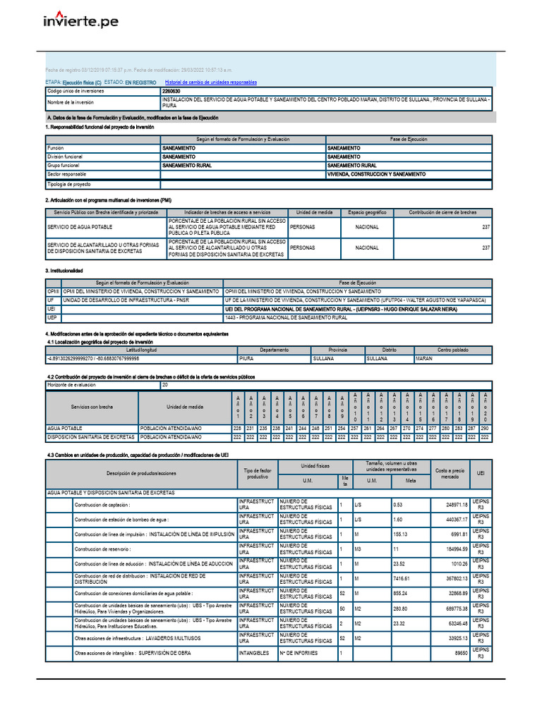 FORMATO 8A - 2022 | PDF | Saneamiento | Tasa interna de retorno