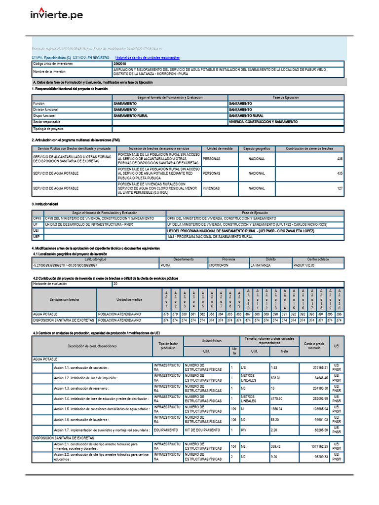 Formato 8a - 2022 | PDF | Saneamiento | Alcantarillado