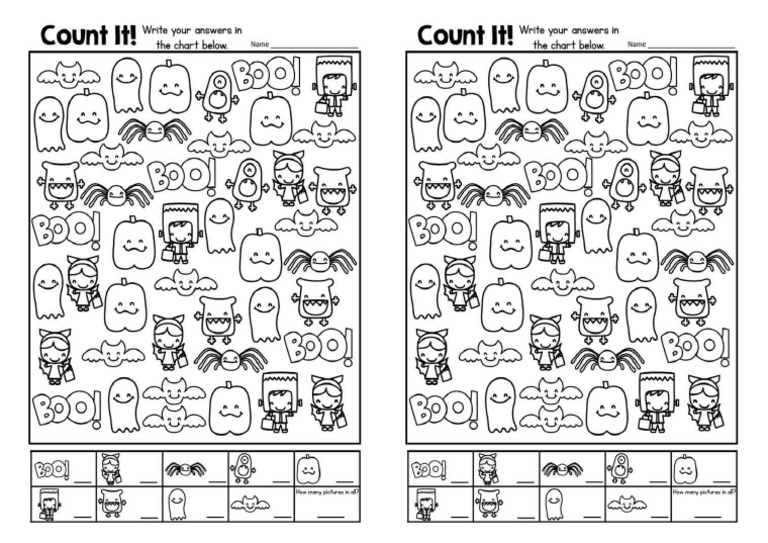Halloween - Count and Color | PDF