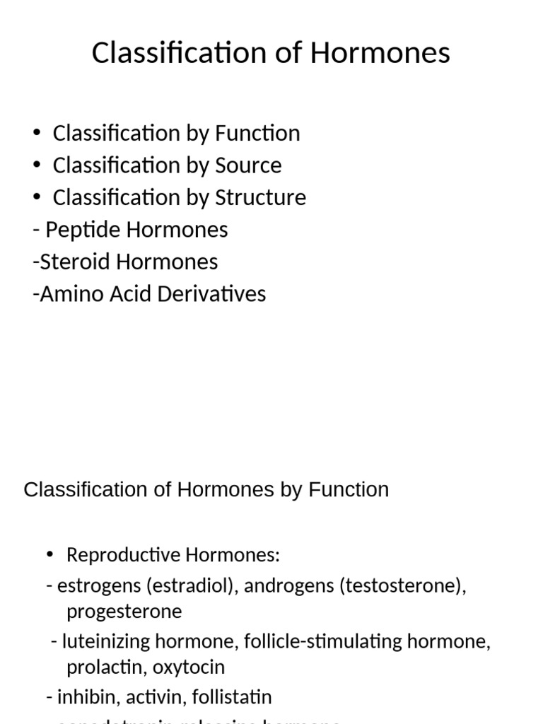 Hormones Classification | PDF | Hormone | Adrenal Gland