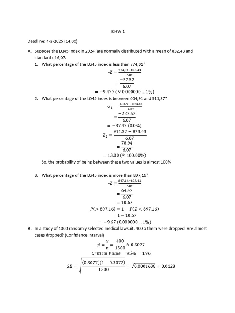 LQ45 Index and Medical Lawsuit Analysis | PDF | Probability Theory ...