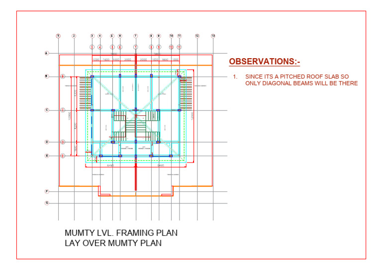 Type D - Swastik City - Observations in Mumty Lvl. Beams Framing Plan ...