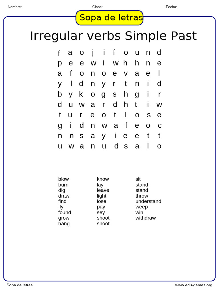 Irregular Verbs Simple Past | PDF | Linguistics | Grammar