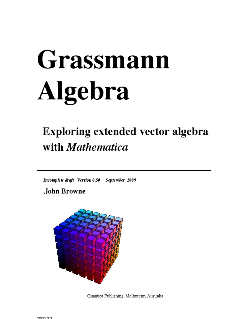 Grass Mann Algebra Book | PDF | Matrix (Mathematics) | Tensor