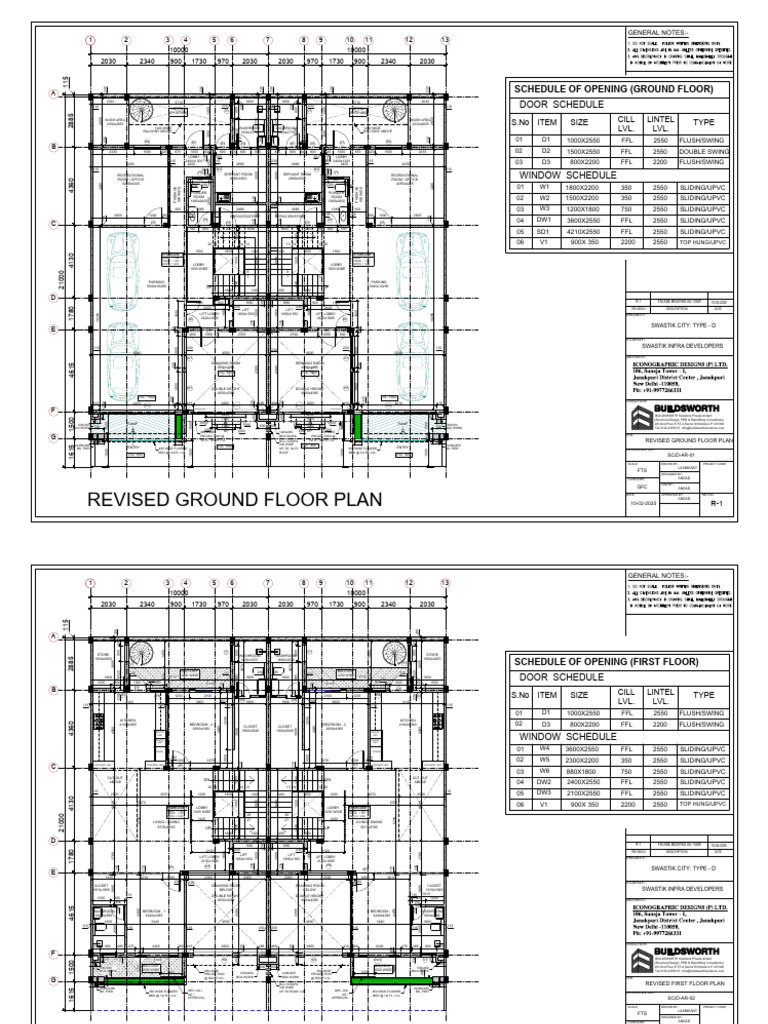 Type D - Swastik City - Revised Ground, First & Second Floor Plans - 10-02-2025 | PDF ...