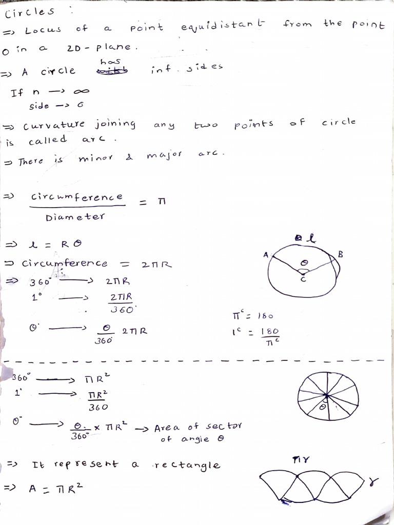 Circles Hand Written Notes by Star ?-F | PDF
